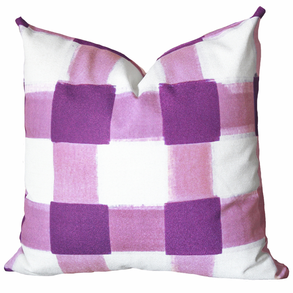 violet pillow violet check pillow Buffalo Check pillow home and living ...