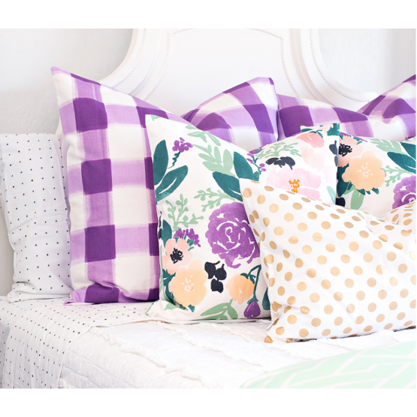 violet pillow violet check pillow Buffalo Check pillow home and living ...