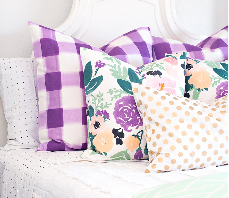 violet pillow violet check pillow Buffalo Check pillow home and living ...