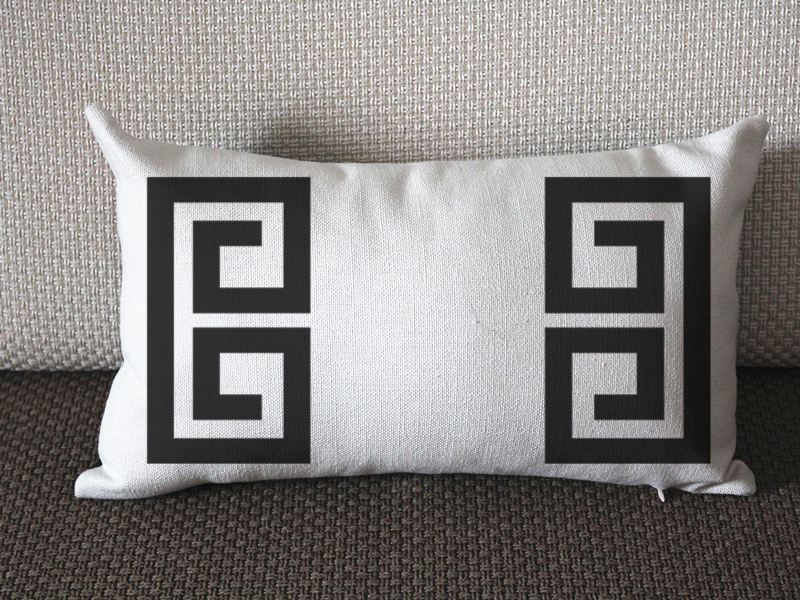 designer pillow windsor smith pillow geometric pillow Greek Key Pillow ...
